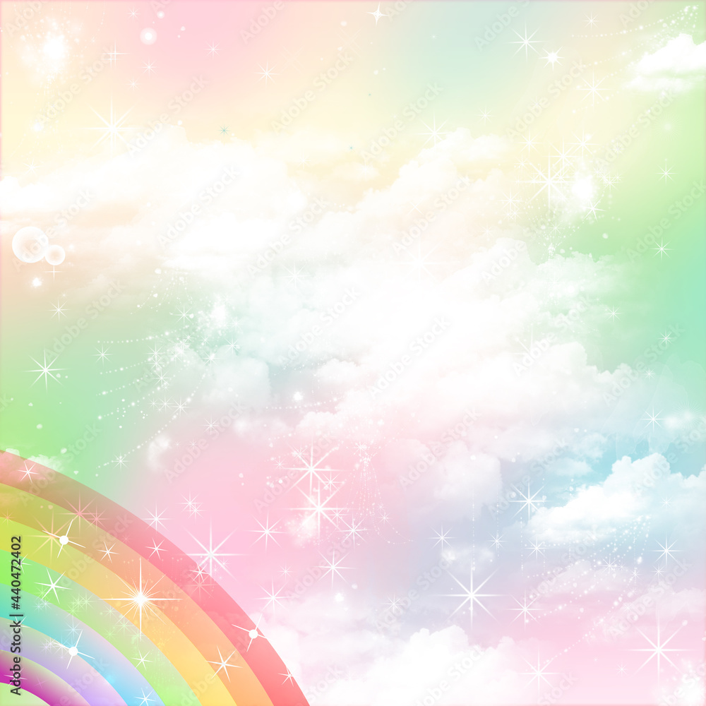 Colorful Rainbow Unicorn Backgrounds Digital Paper Stock Illustration ...