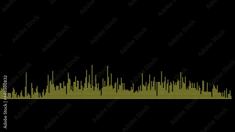 Visualization of voice record, artificial intelligence. Music equalizer ...