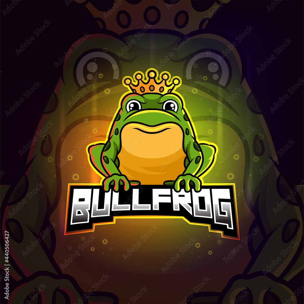 The bullfrog mascot esport logo design Stock Vector | Adobe Stock