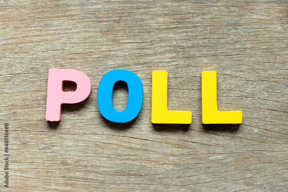 Color alphabet letter in word poll on wood background Stock Photo ...
