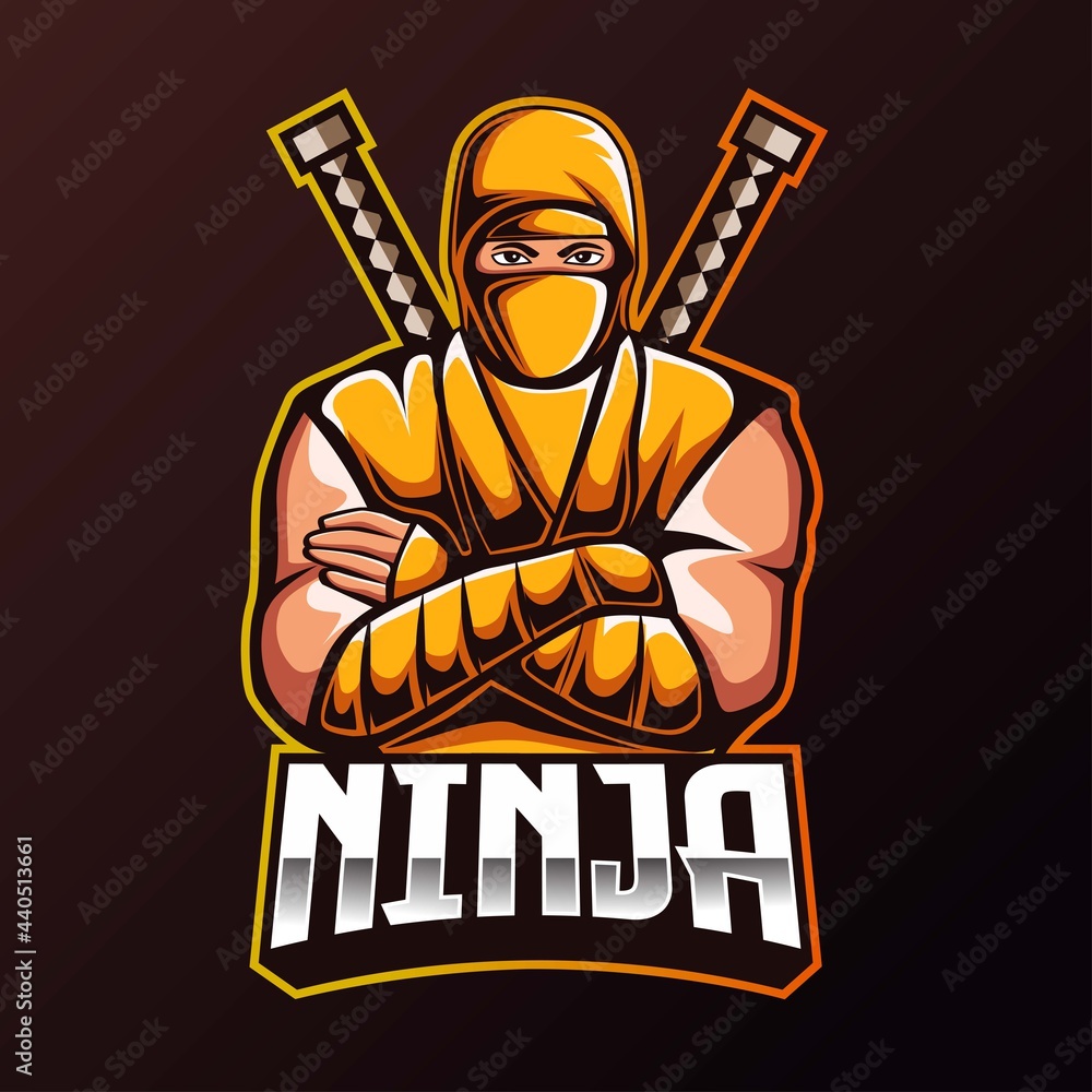 Ninja esport logo mascot design Stock Vector | Adobe Stock
