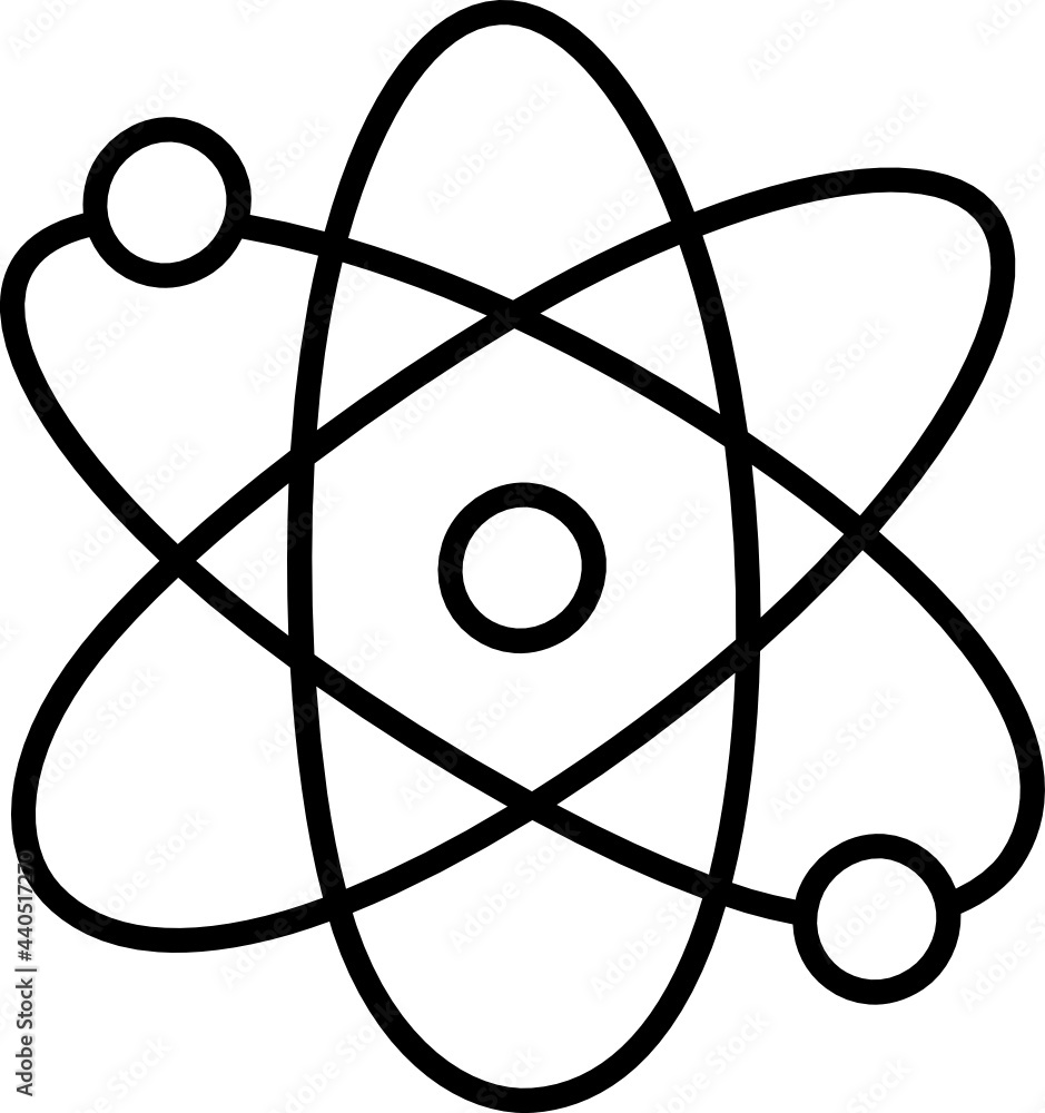 atom doodle icon Stock Vector | Adobe Stock