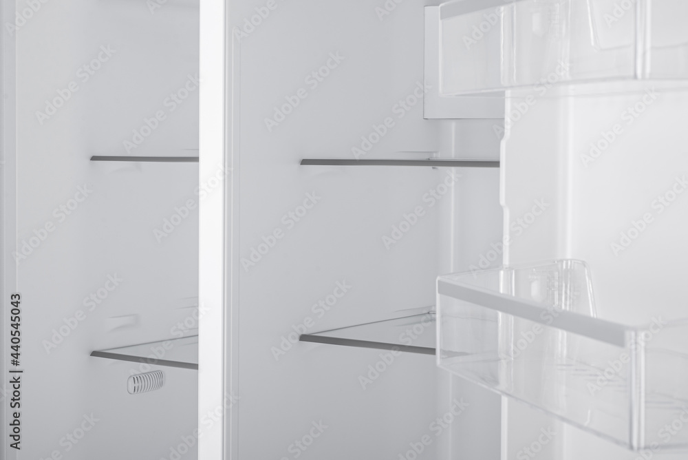 Refrigerator Isolated on White Background. Modern Kitchen and Domestic ...