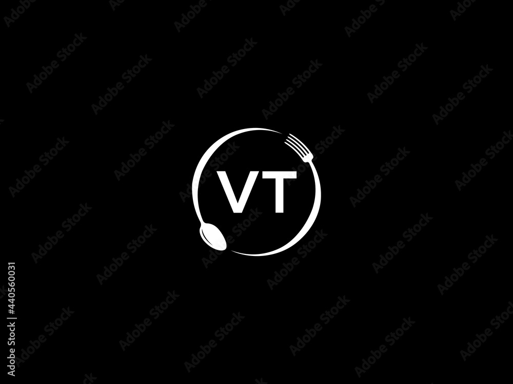 Letter VT Logo, restaurants vt logo icon vector for modern kitchen ...