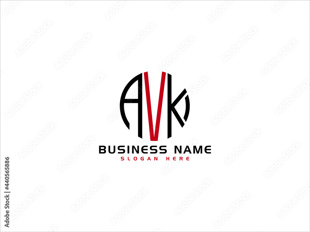 Letter AVK Logo Icon Vector Image Design For All Business Stock Vector ...