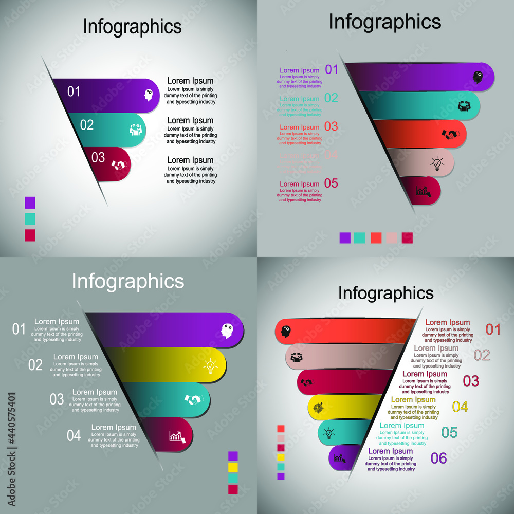 Vetor de Business data visualization, infographics. The scheme of ...