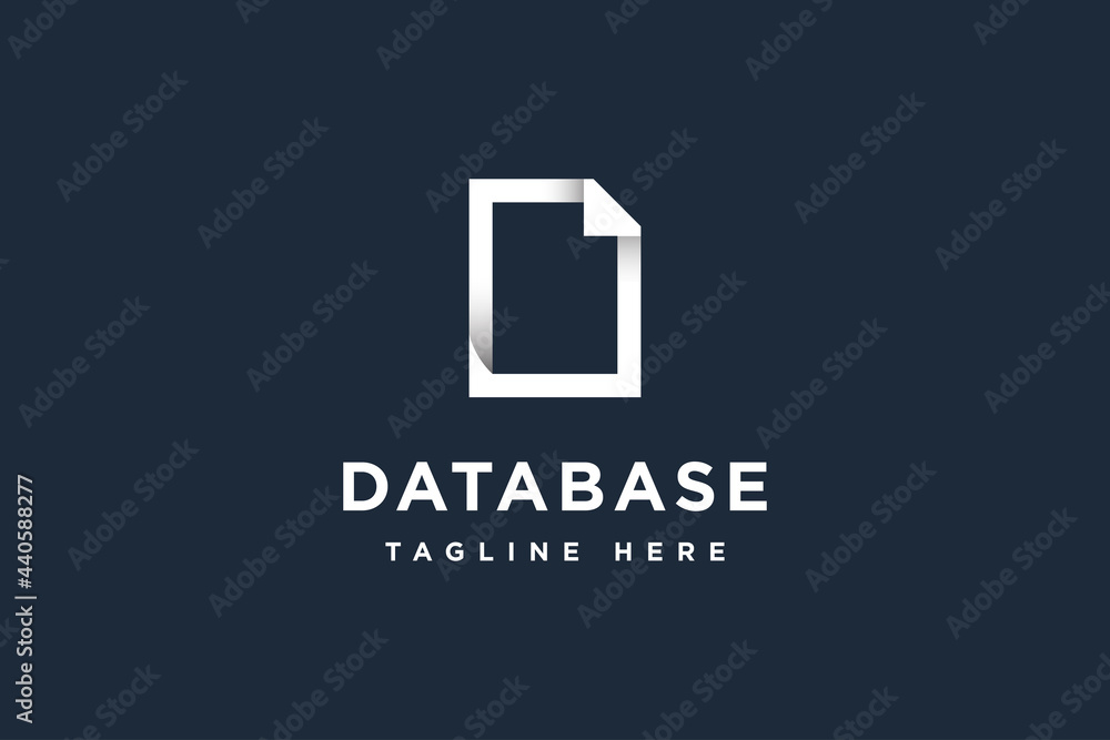 Document database logo design vector illustration. Database suitable ...