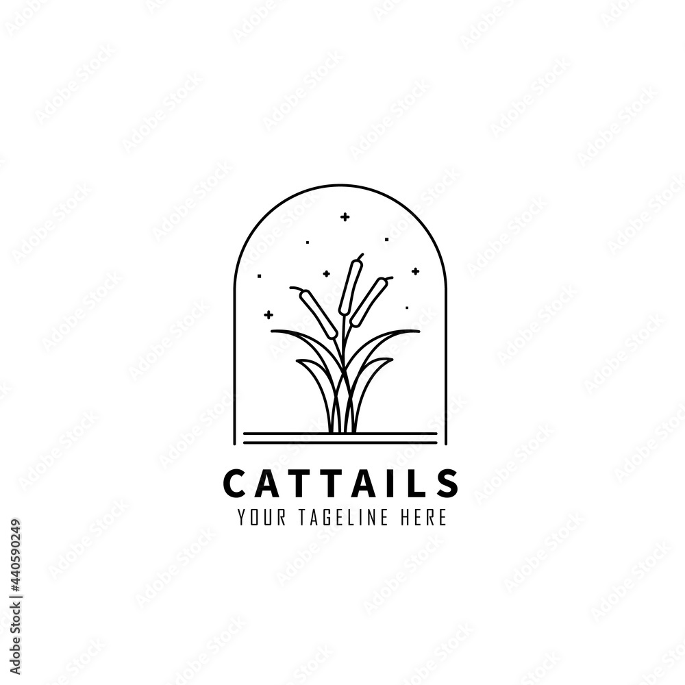 Cattails logo Stock Photo | Adobe Stock