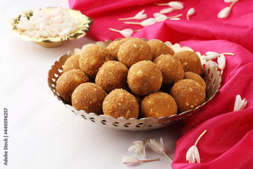 Rava Laddu or Semolina Laddoo Or Rawa Ladu, a popular sweet dish from ...