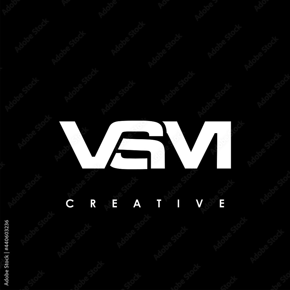 VSM Letter Initial Logo Design Template Vector Illustration Stock ...