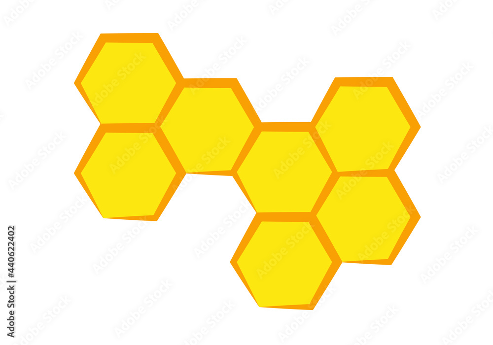 Icono de panal de abeja en fondo blanco. Stock Vector | Adobe Stock