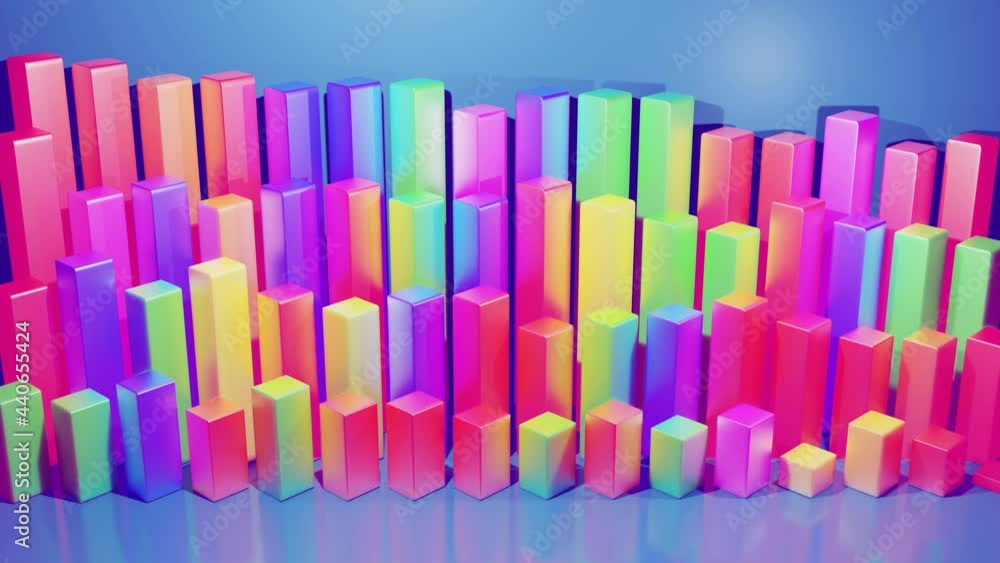 abstract infographics from multi-colored columns in rows, beautiful ...