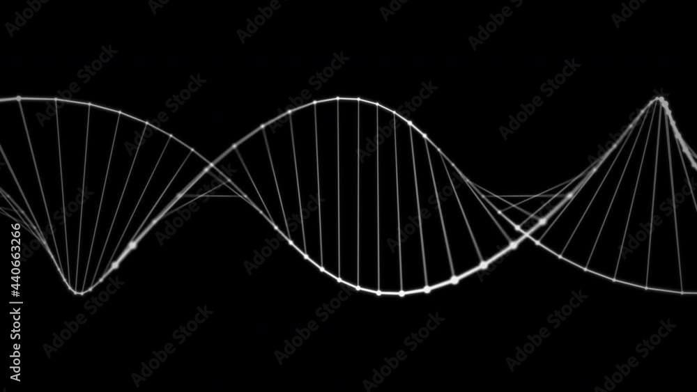 Stockvideon Rotating glowing DNA molecule. Plexus structure, grid from ...
