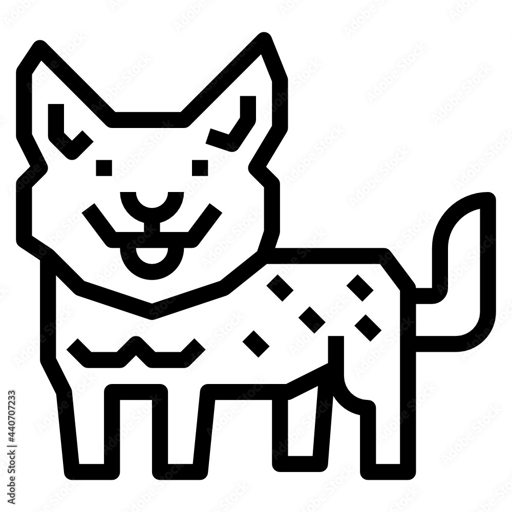 Dog outline icon Stock Vector | Adobe Stock
