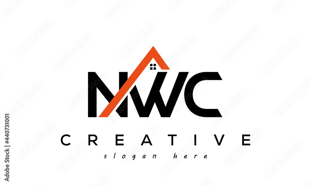 initial NWC letter real estate construction logo vector Stock Vector ...