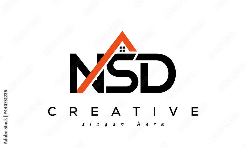 initial NSD letter real estate construction logo vector Stock Vector ...