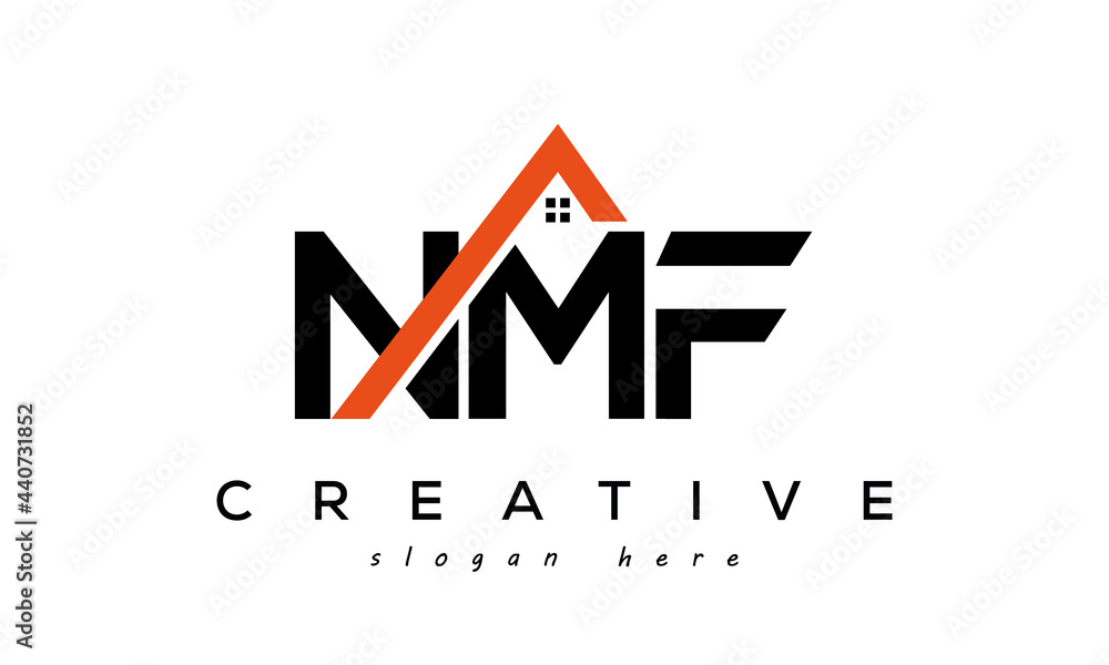 initial NMF letter real estate construction logo vector Stock Vector ...