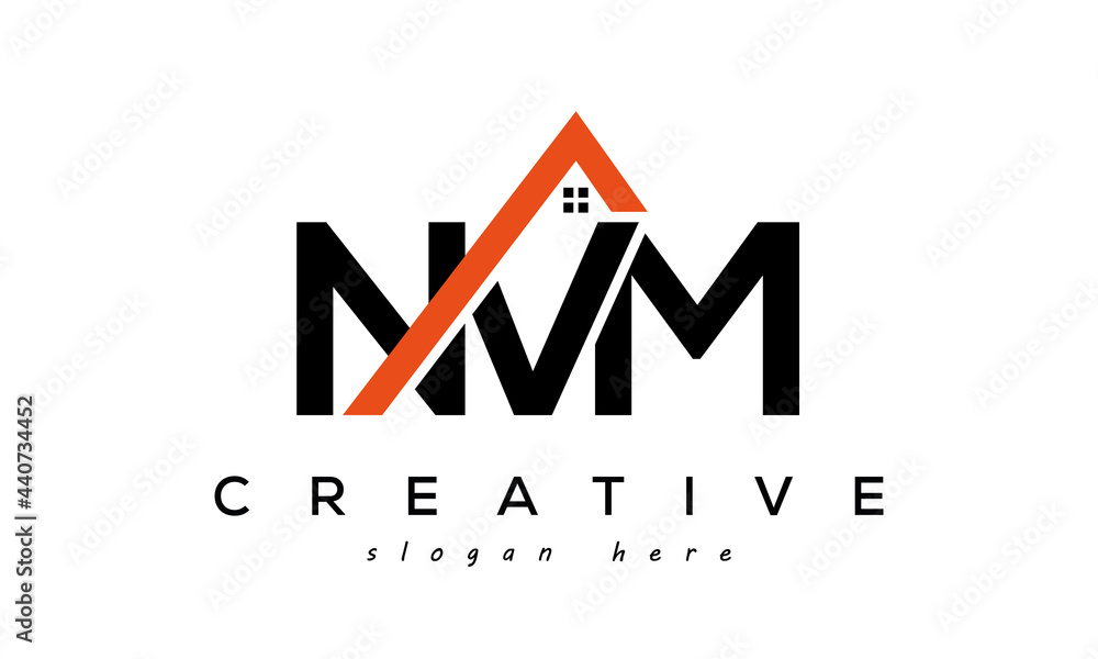 initial NVM letters real estate construction logo vector Stock Vector ...