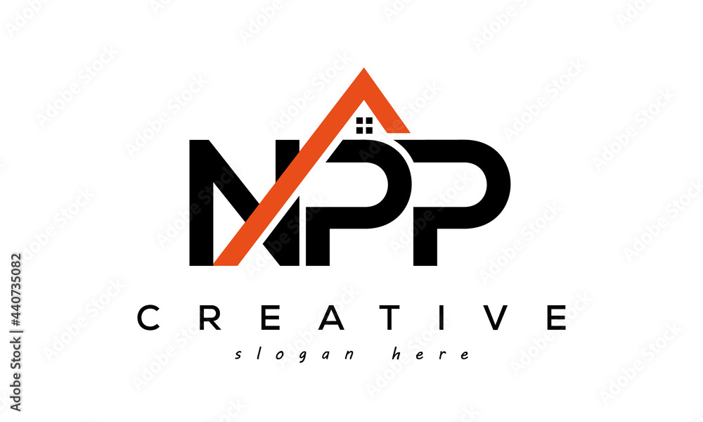 initial NPP letters real estate construction logo vector Stock Vector ...