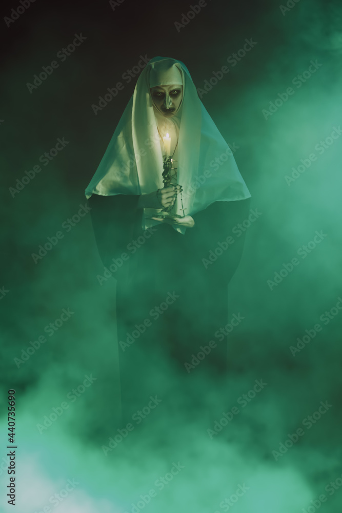 scary evil nun Stock Photo | Adobe Stock
