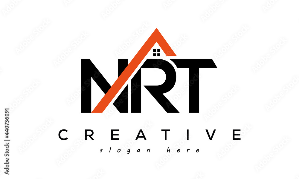 initial NRT letters real estate construction logo vector Stock Vector ...