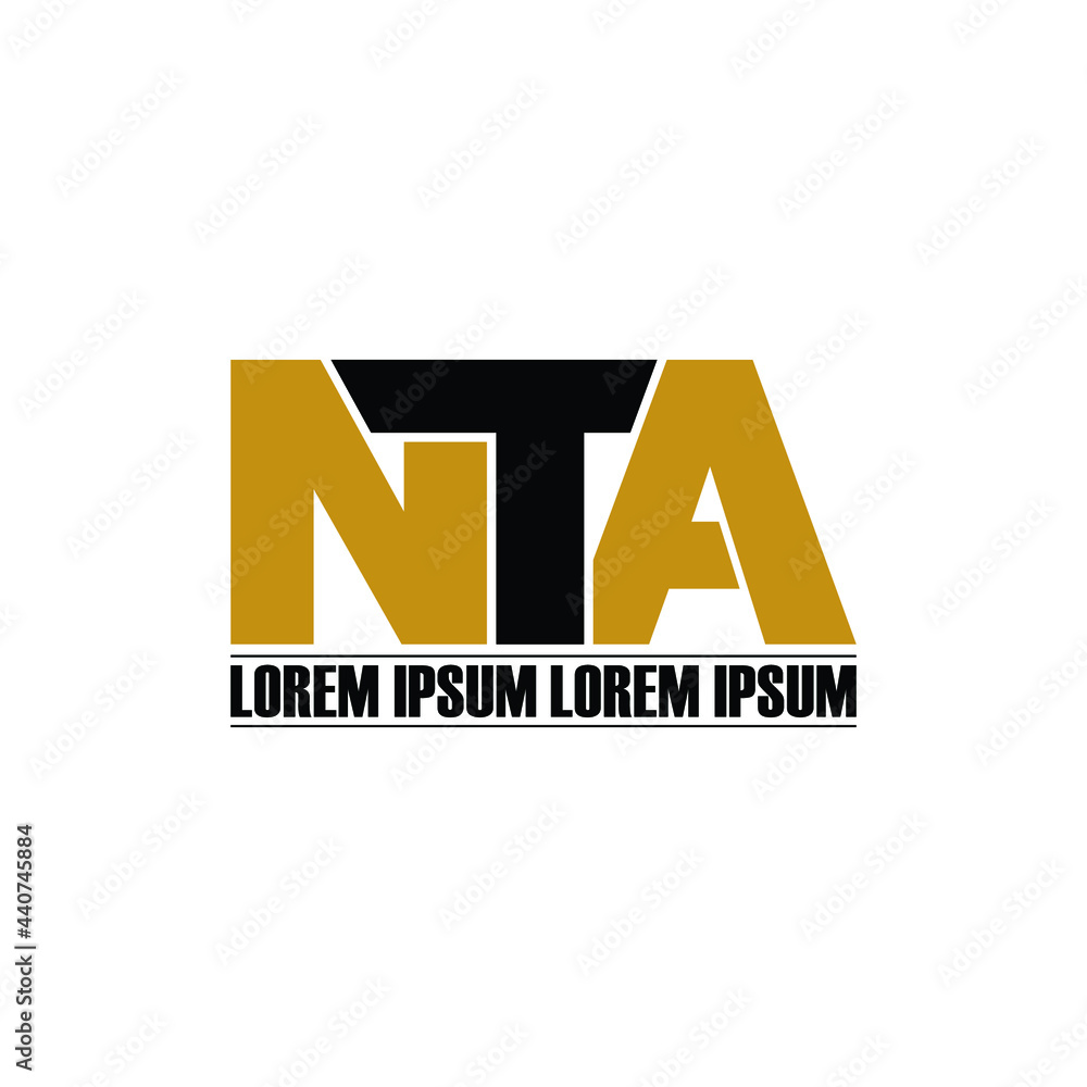 NTA letter monogram logo design vector Stock Vector | Adobe Stock