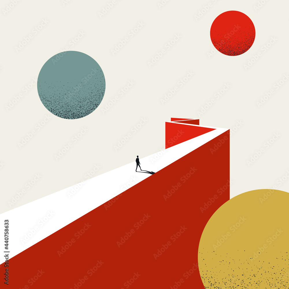 Business career path and objective vector concept. Symbol of growth ...