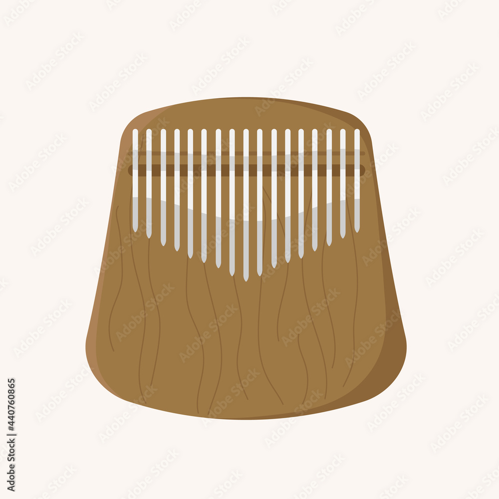 Kalimba. Mbira or thumb piano. African traditional musical instrument ...