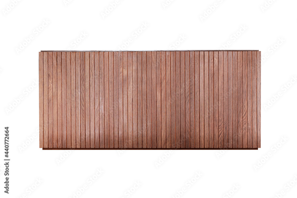 Wooden bar counter isolated on white background with clipping path ...