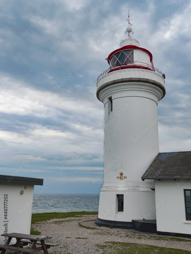 Light house tower with dark clouds. The Lighthouse - Sletterhage fyr ...