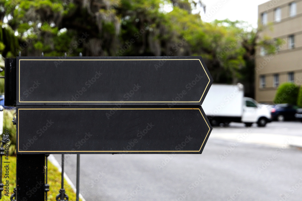 Blank empty black arrow signs with copy space Stock Photo | Adobe Stock