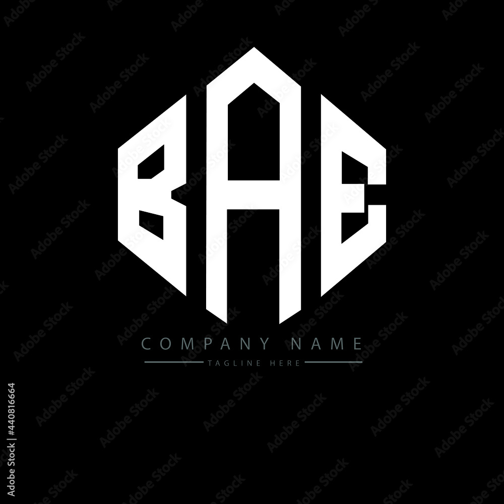 BAE letter logo design with polygon shape. BAE polygon logo monogram ...