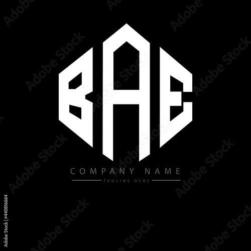 BAE letter logo design with polygon shape. BAE polygon logo monogram ...