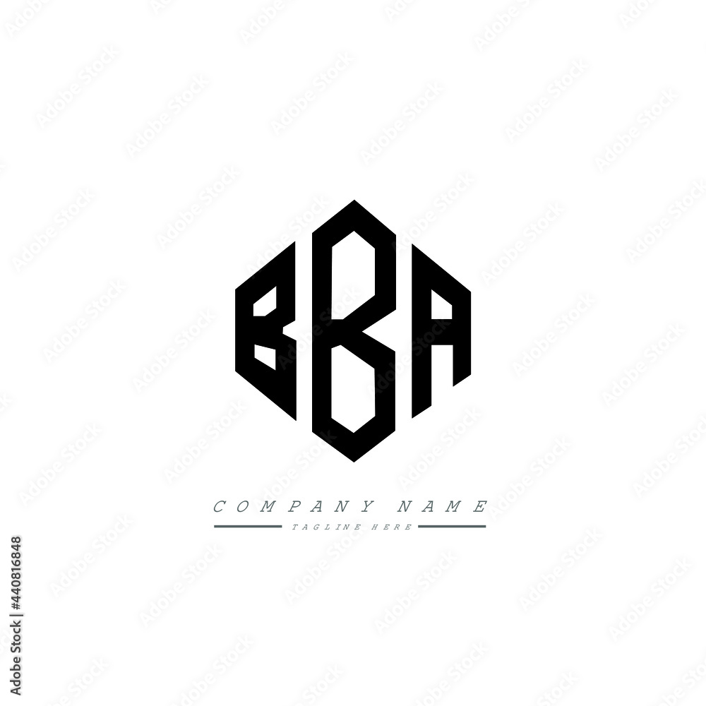 Bba Letter Logo Design With Polygon Shape Bba Polygon Logo Monogram Bba Cube Logo Design Bba