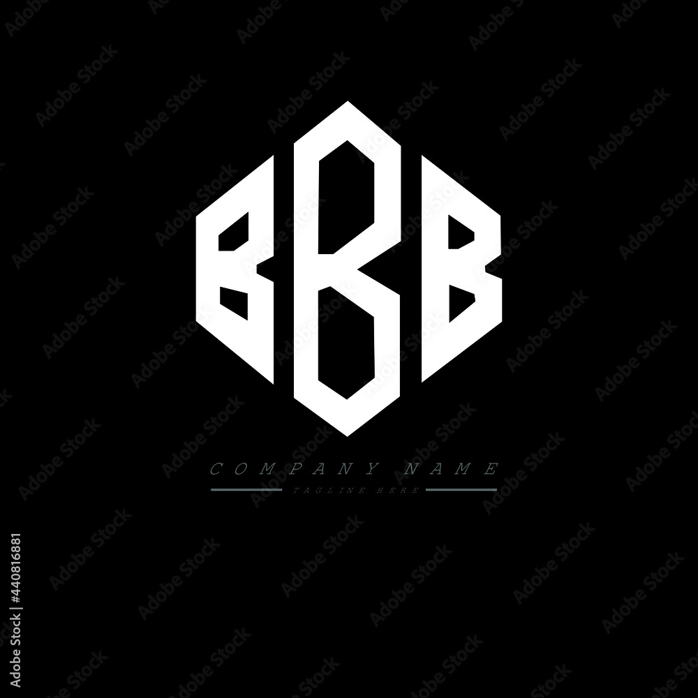 BBB letter logo design with polygon shape. BBB polygon logo monogram ...