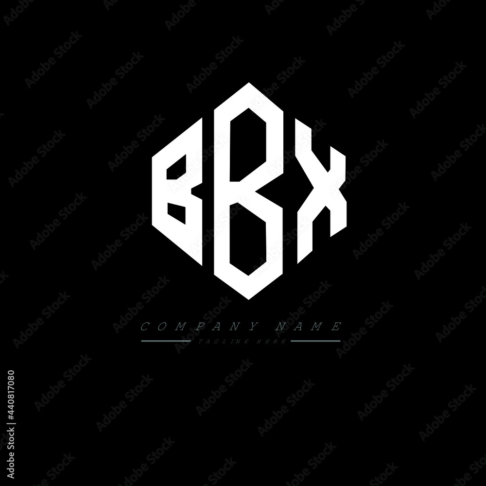 BBX letter logo design with polygon shape. BBX polygon logo monogram ...