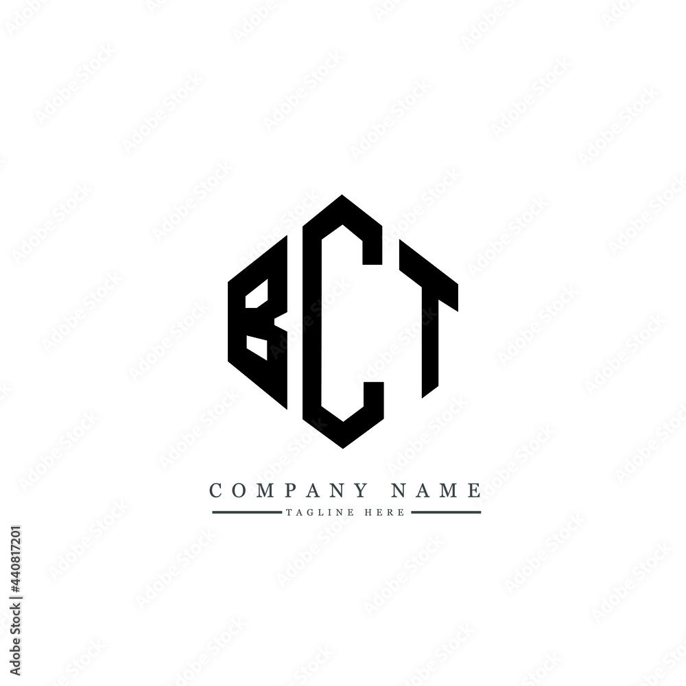 BCT letter logo design with polygon shape. BCT polygon logo monogram ...