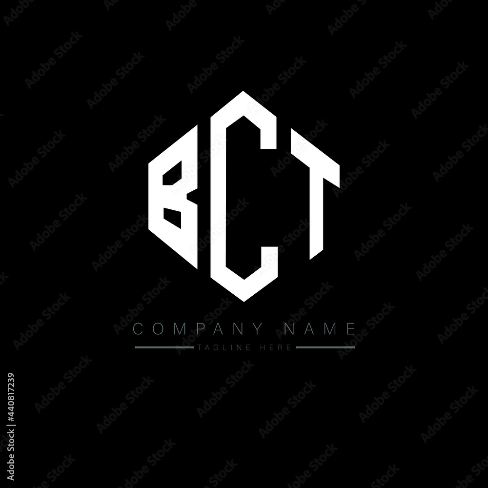 BCT letter logo design with polygon shape. BCT polygon logo monogram ...