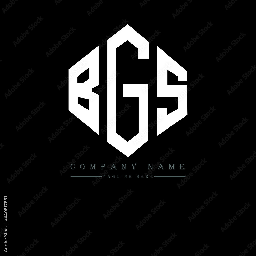 BGS letter logo design with polygon shape. BGS polygon logo monogram ...