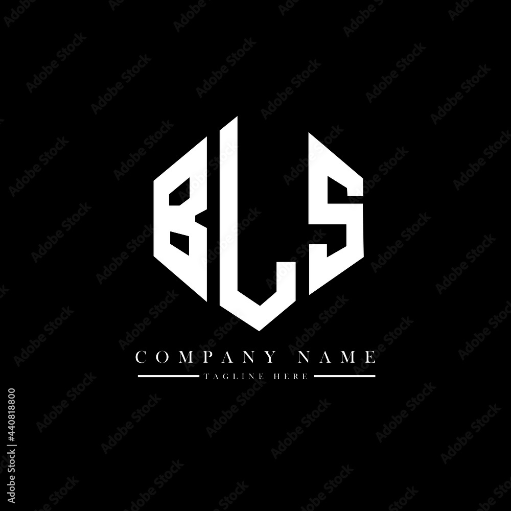 BLS letter logo design with polygon shape. BLS polygon logo monogram ...