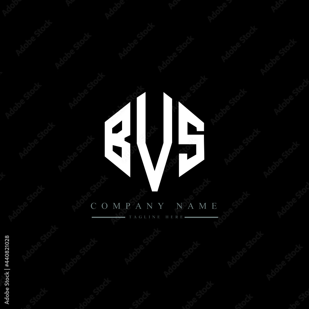 BVS letter logo design with polygon shape. BVS polygon logo monogram ...