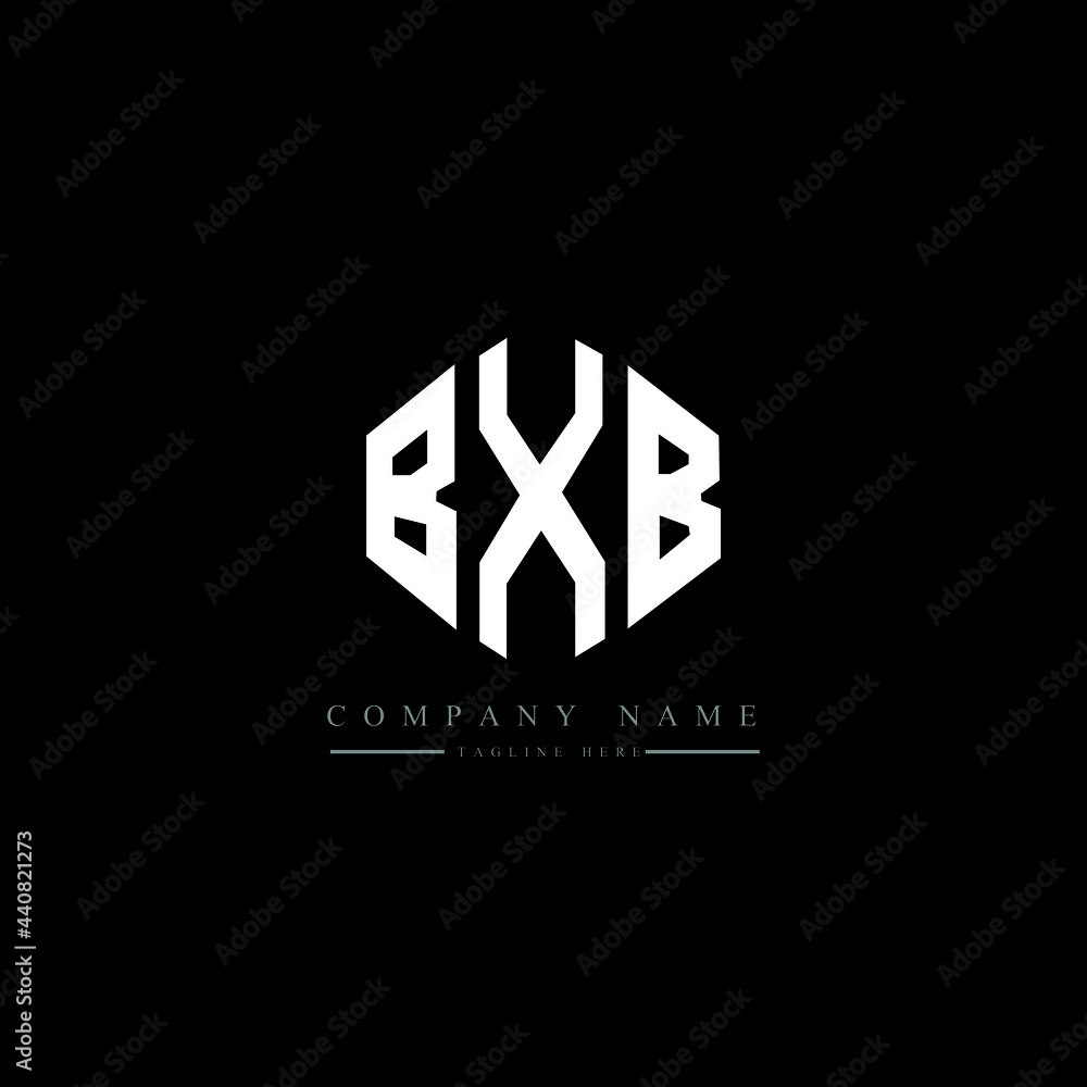 BXB letter logo design with polygon shape. BXB polygon logo monogram ...