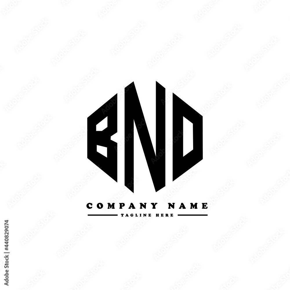 BNO letter logo design with polygon shape. BNO polygon logo monogram ...