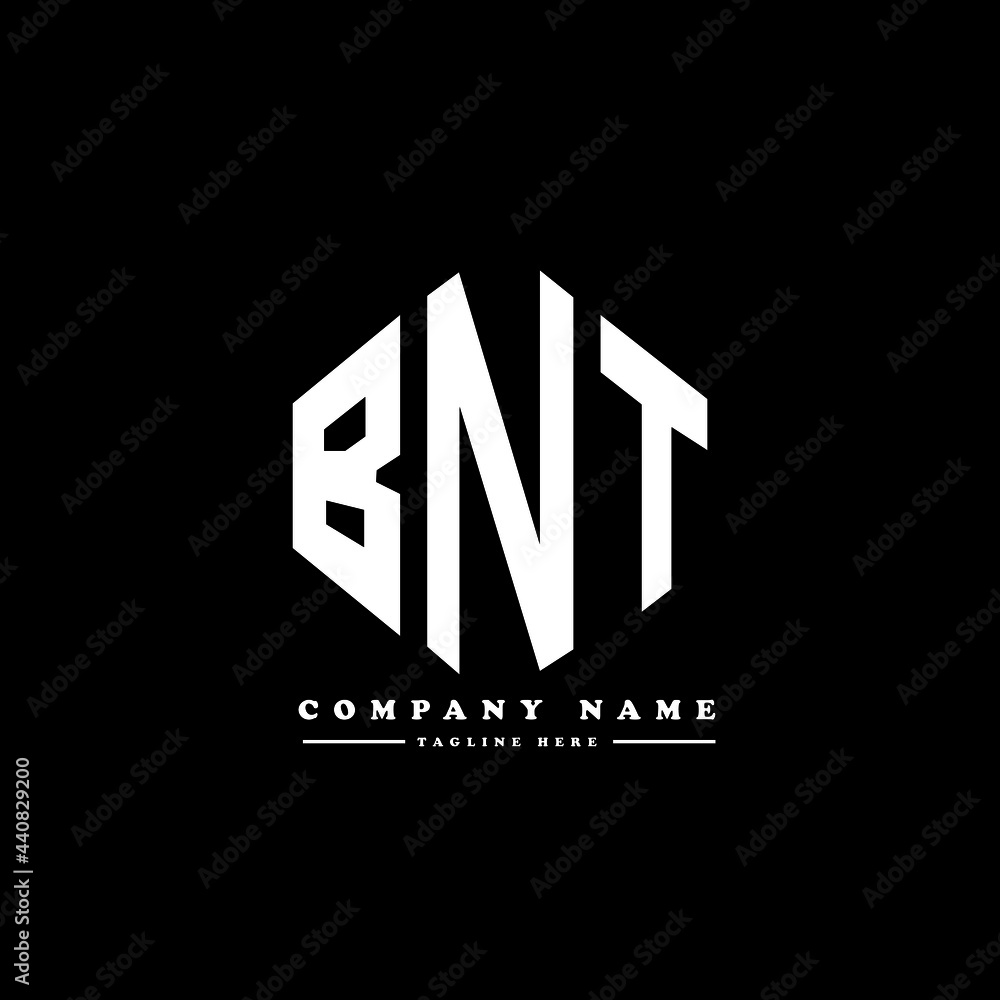 BNT letter logo design with polygon shape. BNT polygon logo monogram ...