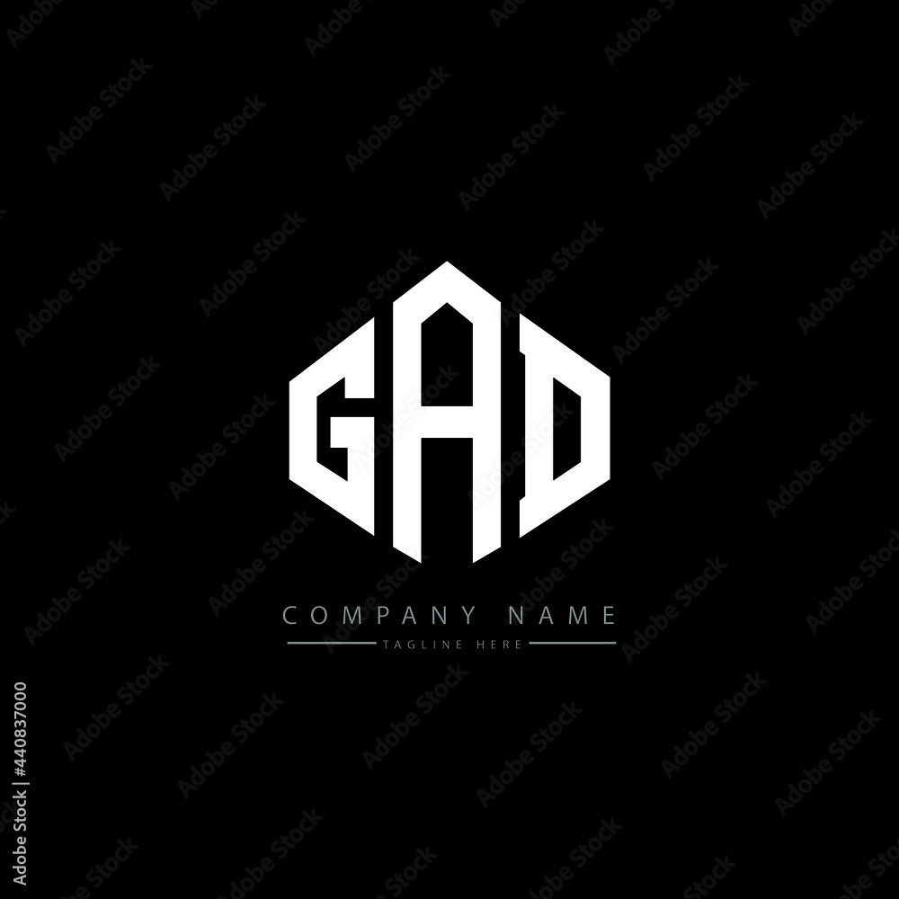 GAD letter logo design with polygon shape. GAD polygon logo monogram ... GAD letter logo design with polygon shape. GAD polygon logo monogram ...