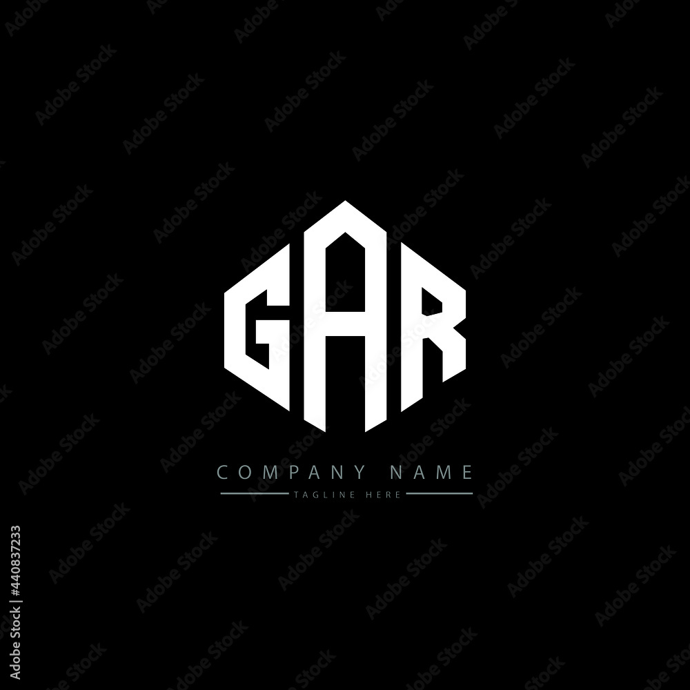 GAR letter logo design with polygon shape. GAR polygon logo monogram ...