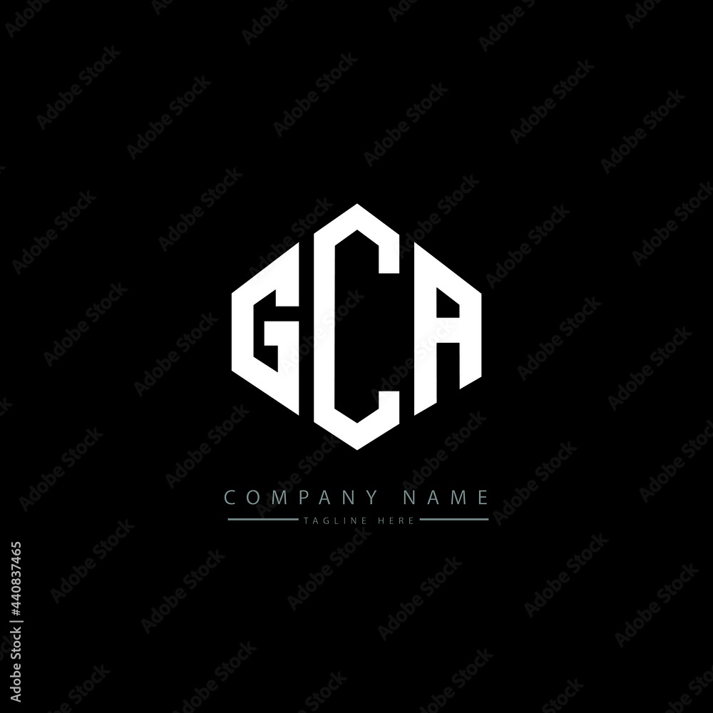 GCA letter logo design with polygon shape. GCA polygon logo monogram ...