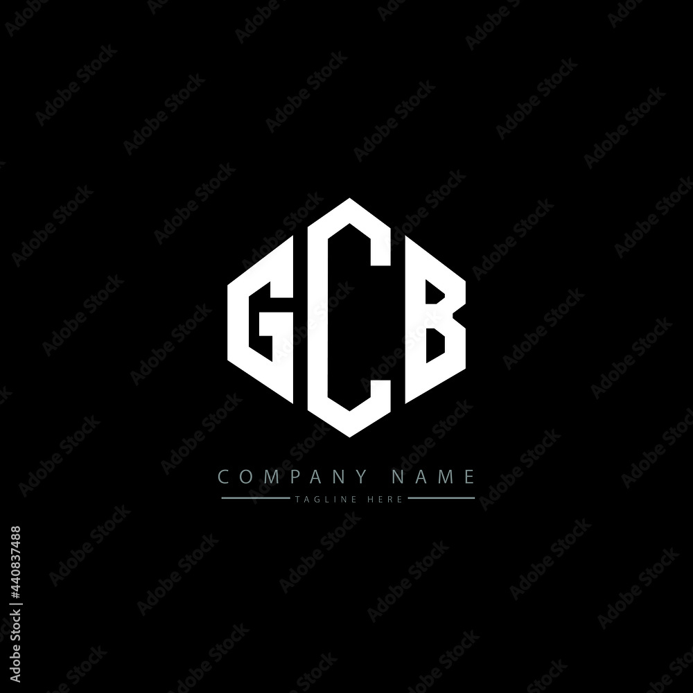 GCB letter logo design with polygon shape. GCB polygon logo monogram ...