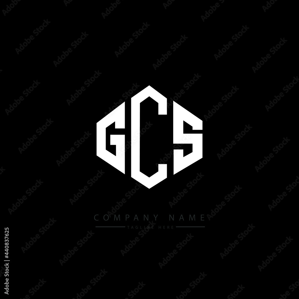 GCS letter logo design with polygon shape. GCS polygon logo monogram ...