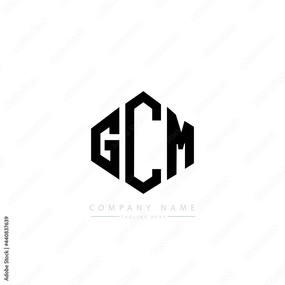 GCM letter logo design with polygon shape. GCM polygon logo monogram ...